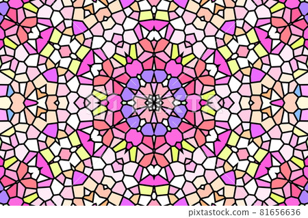 Stained glass-like geometric pattern design - Stock Illustration ...