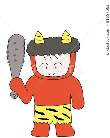 Red demon costume baby - Stock Illustration [81657062] - PIXTA