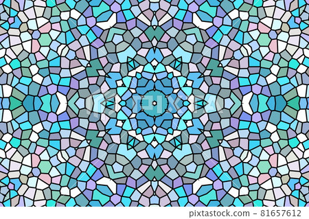 Stained glass-like geometric pattern design - Stock Illustration ...