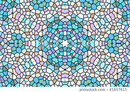 Stained glass-like geometric pattern design - Stock Illustration ...