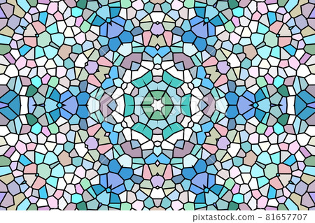Stained glass-like geometric pattern design - Stock Illustration ...
