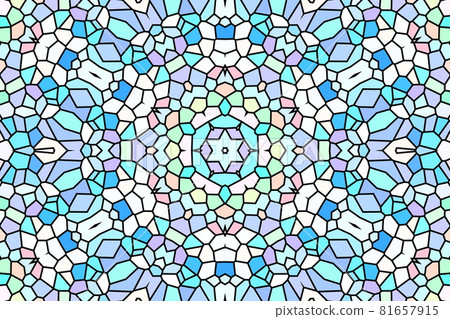 Stained glass-like geometric pattern design - Stock Illustration ...