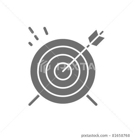 Target, goal grey icon. Isolated on white... - Stock Illustration ...