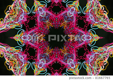 Abstract pattern of colorful threads with 3D... - Stock Illustration ...