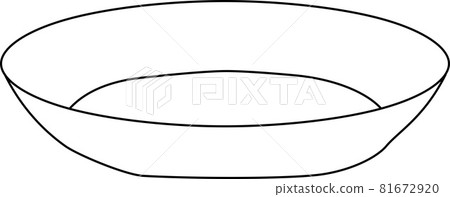 White deep plate illustration material - Stock Illustration [81672920 ...