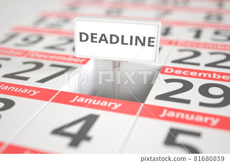 DEADLINE plate on December 28 in a calendar, 3d... - Stock Illustration ...