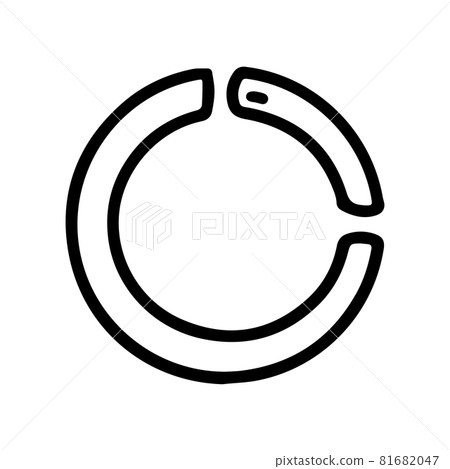 Circle loading black line vector doodle simple... - Stock Illustration ...