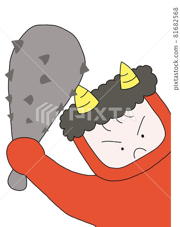 Red demon costume baby anger - Stock Illustration [81682568] - PIXTA