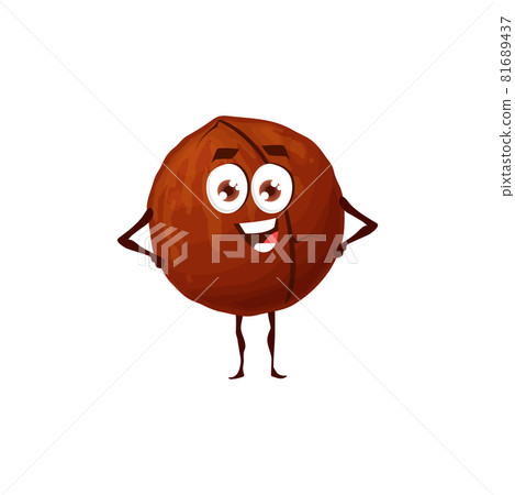 Filbert nut emoji emoticon isolate hazelnut cobnut - Stock Illustration ...