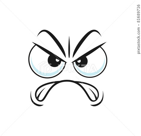 Distrusted sad mood suspicious expression isolated - Stock Illustration ...