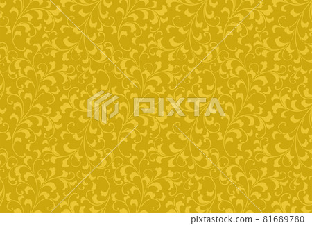 Background material of arabesque [yellow] - Stock Illustration ...