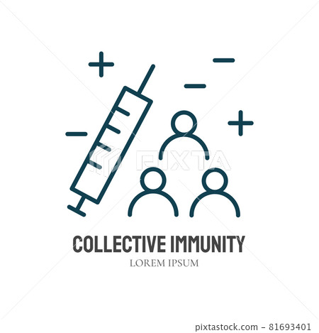 Vaccination and immunization logo icon. Symbol... - Stock Illustration ...