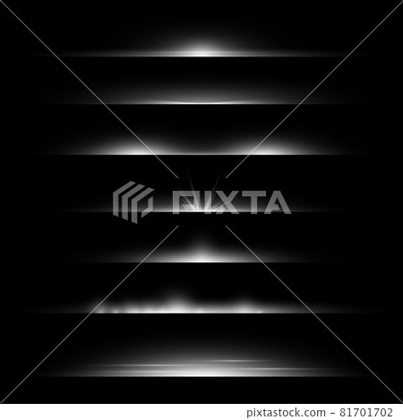 Line flare. Light dividers glowing borders,... - Stock Illustration ...