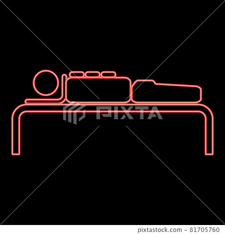 Neon spa red color vector illustration flat style - Stock Illustration ...