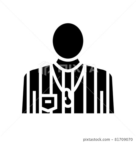 arbitrator judge or referee soccer glyph icon... - Stock Illustration ...