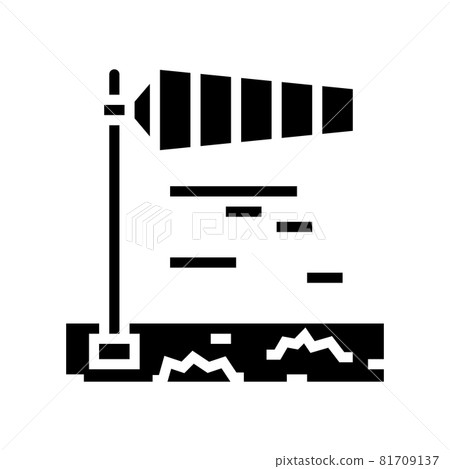 wind direction glyph icon vector illustration - Stock Illustration ...