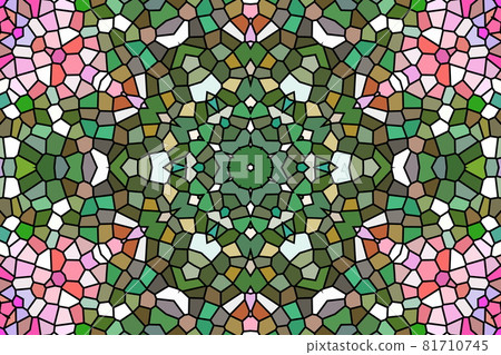 Stained glass-like geometric pattern design - Stock Illustration ...