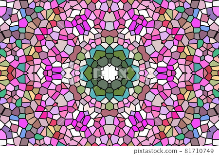 Stained glass-like geometric pattern design - Stock Illustration ...