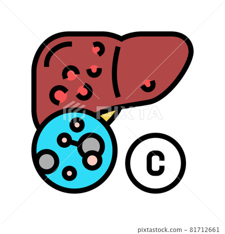 type c hepatitis color icon vector illustration - Stock Illustration ...