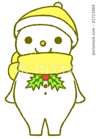 Snowman (yellow) - Stock Illustration [81723868] - PIXTA