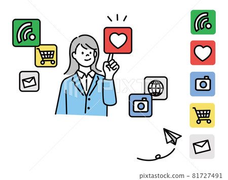 Illustrations showing the connections between... - Stock Illustration [81727491] - PIXTA