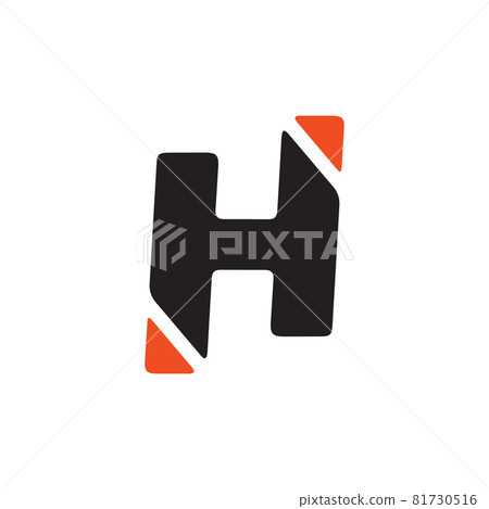 Simple H initial letter logo design template - Stock Illustration ...