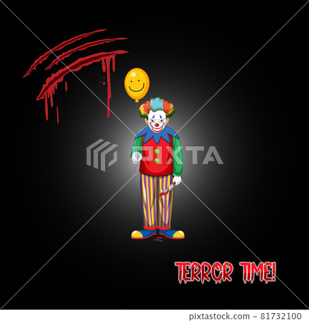 Terror Time logo with creepy clown - Stock Illustration [81732100] - PIXTA