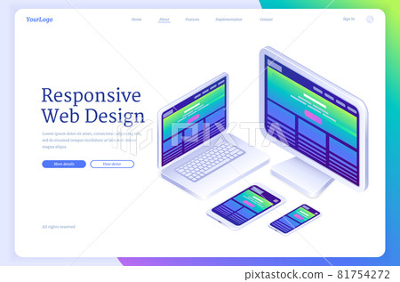Vector banner of responsive web design-插圖素材 [81754272] - PIXTA圖庫