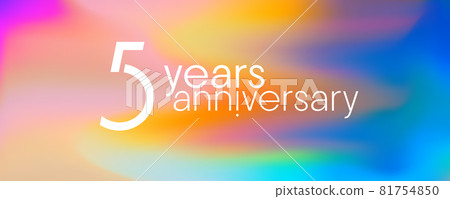 5 years anniversary vector icon, logo. Graphic... - Stock Illustration ...