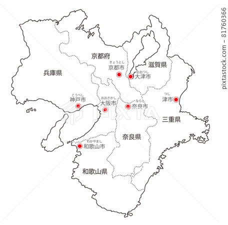 map of japan, hiragana, the rounded japanese... - Stock Illustration ...