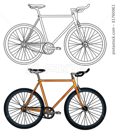 Hand drawn bike vector illustration - Stock Illustration [81760961] - PIXTA