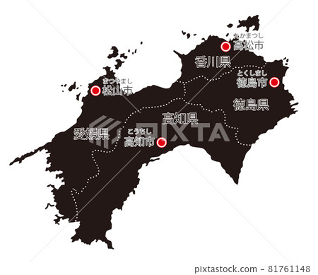 map of japan, hiragana, the rounded japanese... - Stock Illustration ...