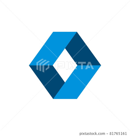 Square Blue Diamond Shape Logo Template...-插圖素材 [81765161] - PIXTA圖庫