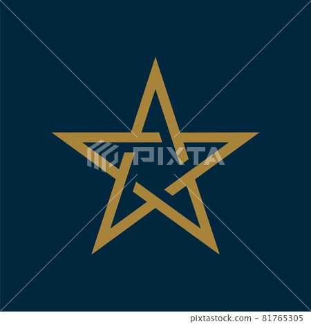 Star Line Vector Logo Template Illustration... - Stock Illustration ...