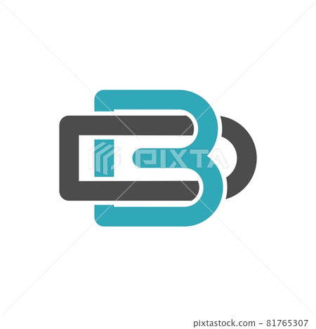 B D Letter Logo Template Illustration Design.... - Stock Illustration ...