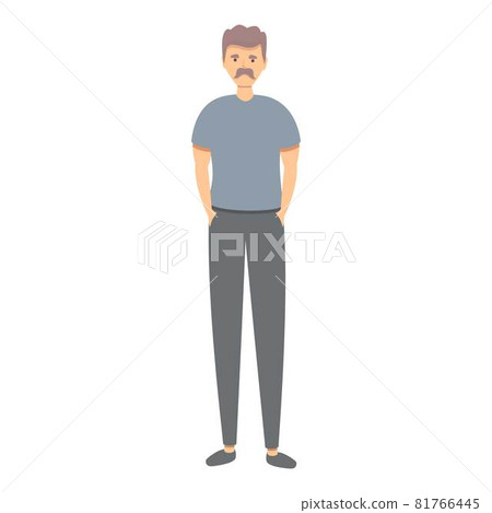 Strong man icon cartoon vector. Muscular body-插圖素材 [81766445] - PIXTA圖庫