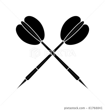 Vector flat crossed darts - Stock Illustration [81768841] - PIXTA