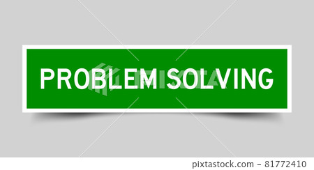 Square label banner with word problem solving... - Stock Illustration ...