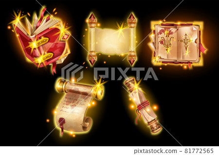 Old parchment vector magic illustration, game... - Stock Illustration ...