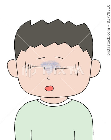 facial expression, disturbed, uneasiness - Stock Illustration [81779510 ...