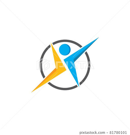 x letter arrow people icon vector illustration... - Stock Illustration ...