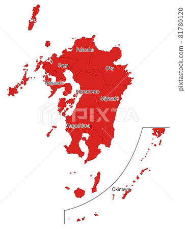 map of japan, kinki region, geography - Stock Illustration [81780120 ...