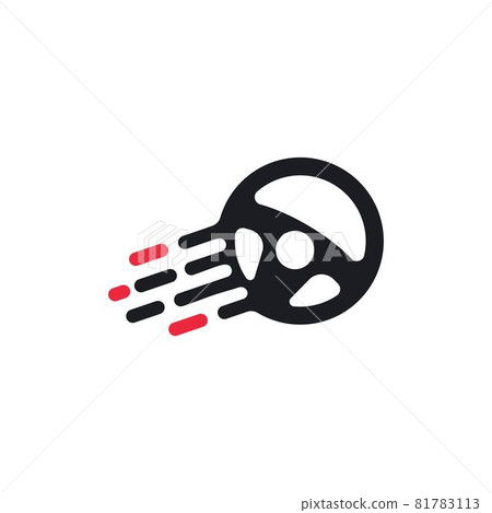 fast car steering wheel concept icon vector... - Stock Illustration ...