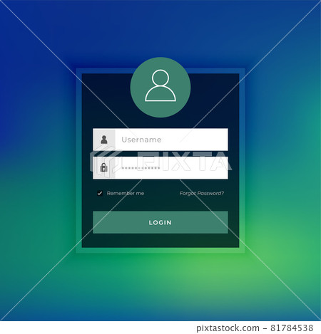 stylish login page template design - Stock Illustration [81784538] - PIXTA