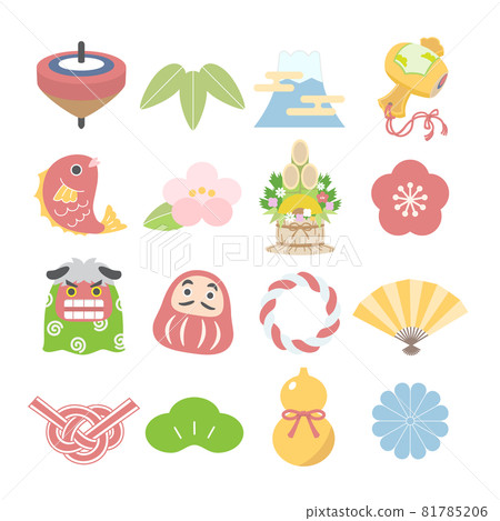 Set of lucky objects - Stock Illustration [81785206] - PIXTA