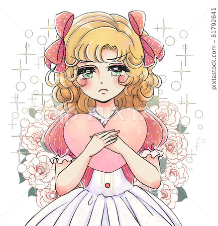 Gekiga-style shojo manga, angry princess,... - Stock Illustration ...