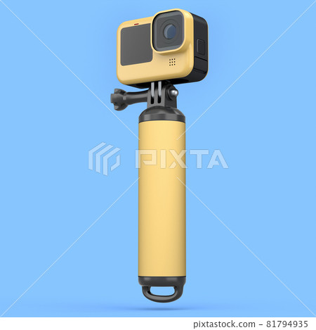 Photo and video lightweight yellow action... - Stock Illustration ...