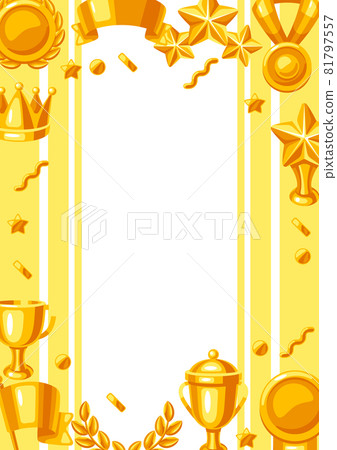 Awards and trophy background. Reward items... - Stock Illustration ...
