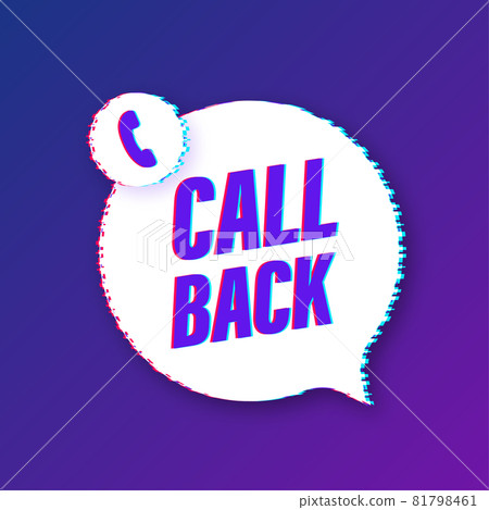 Call back. Information technology. Telephone... - Stock Illustration ...