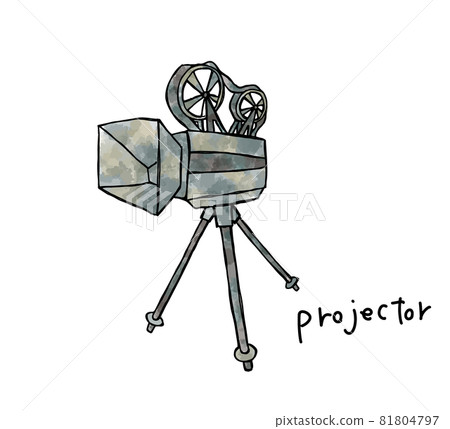Hand drawn projector illustration - Stock Illustration [81804797] - PIXTA